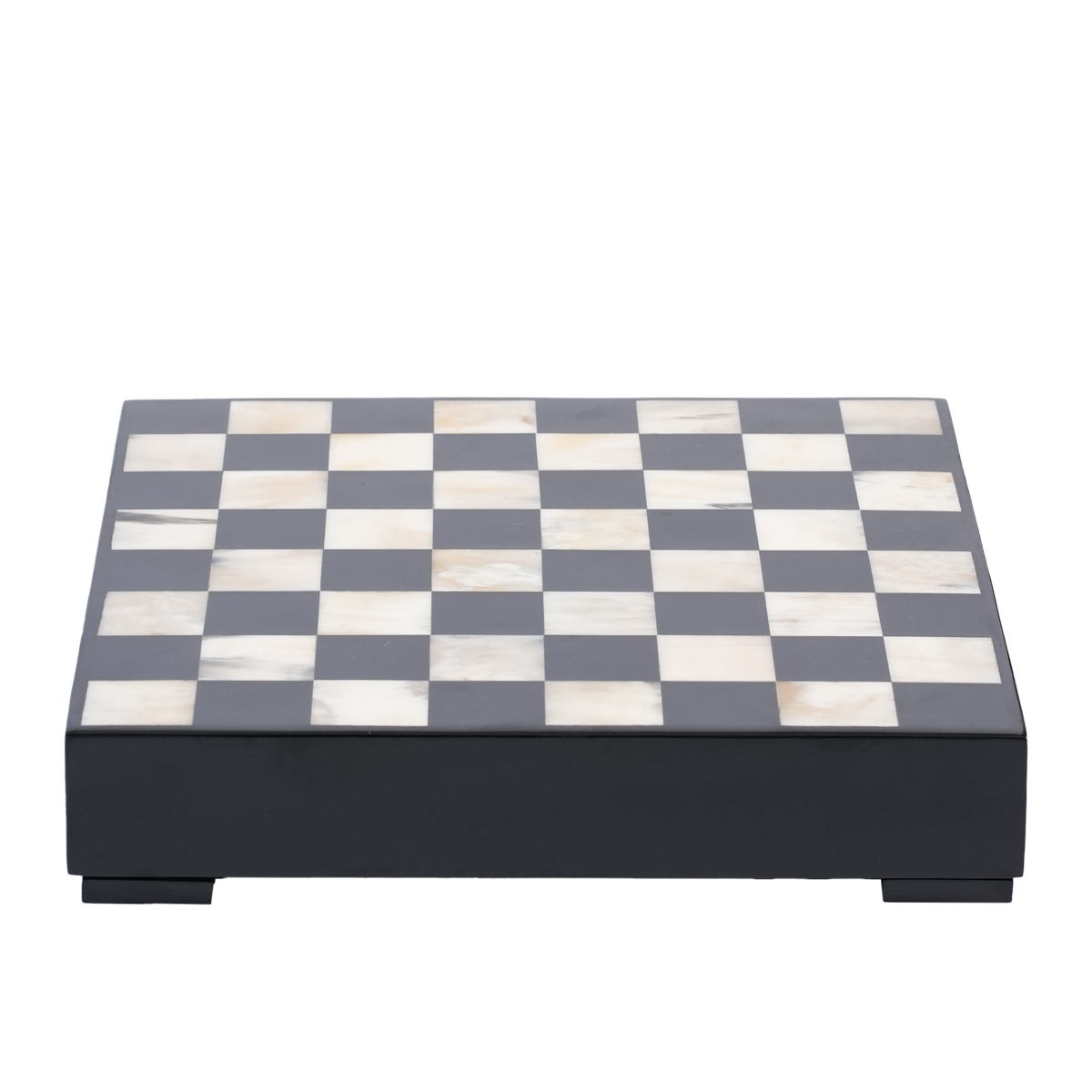 Bison Marbled Horn Chess Set